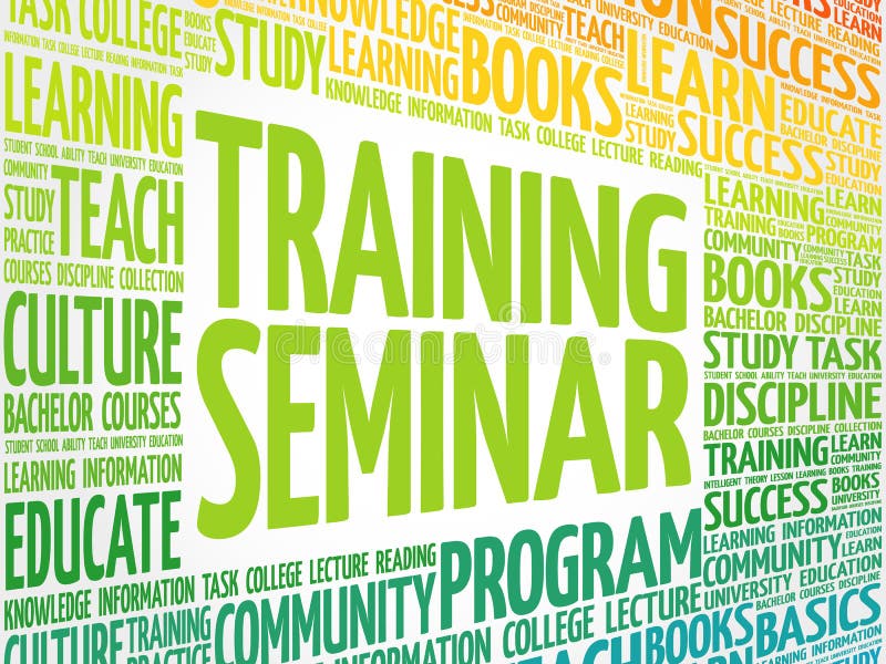 Training Seminar Word Cloud Stock Illustration - Illustration of ...