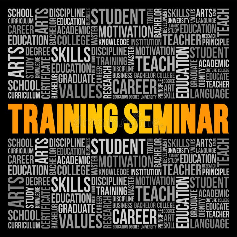 Training Seminar Word Cloud, Education Concept Background Stock ...