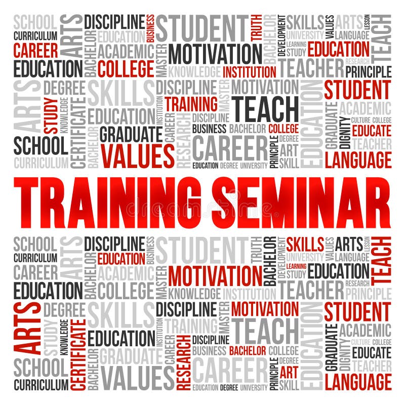 Training Seminar Word Cloud, Education Concept Background Stock ...