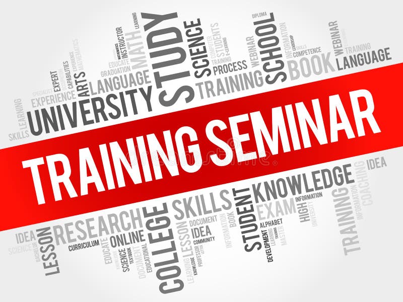 Seminar word cloud stock vector. Illustration of software - 218828633