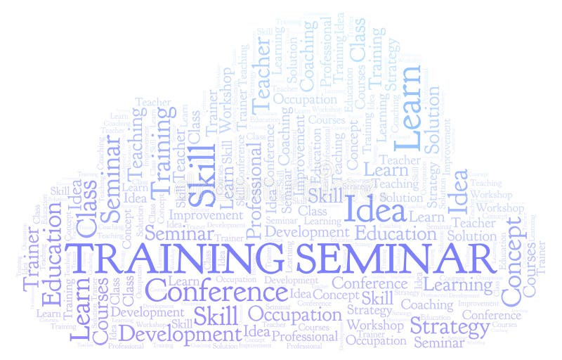 Training Seminar Word Cloud. Stock Illustration - Illustration of card ...