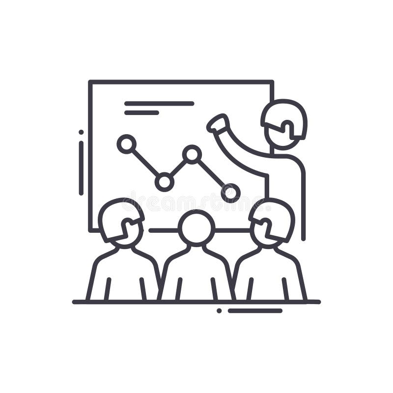 Training Symbol Icon, Black Vector Sign with Editable Strokes, Concept ...