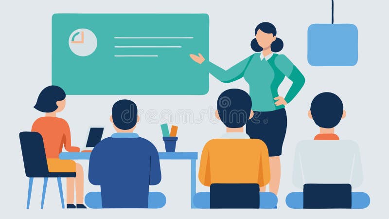 Training Session a Consultant Leading a Training Session Using a ...