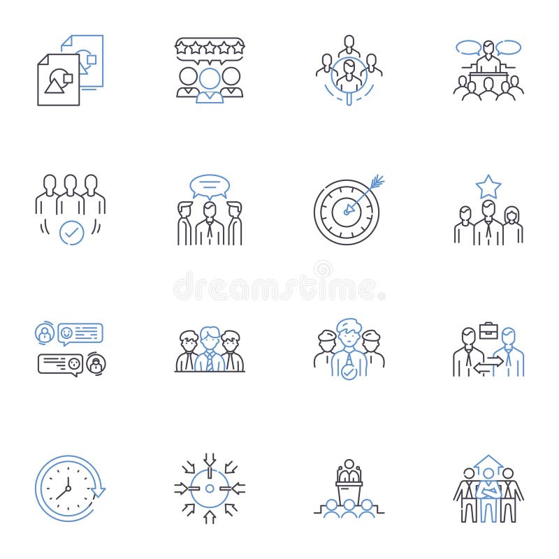 Training Session Line Icons Collection. Productivity, Learning ...
