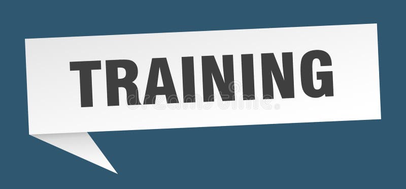 Training speech bubble. stock vector. Illustration of band - 153529625