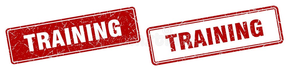 Training Stamp Set. Training Square Grunge Sign Stock Vector ...