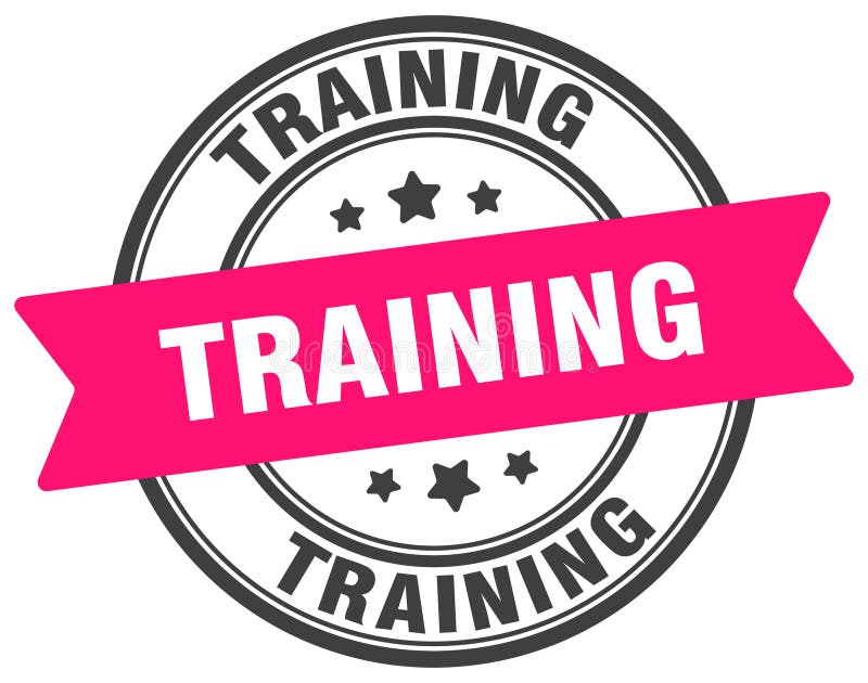 Training Stamp. Training Label on Transparent Background. Round Sign ...
