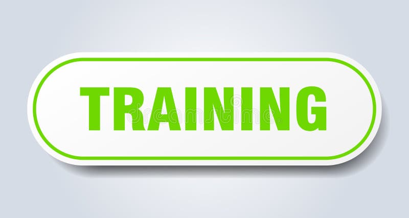Training sticker. stock vector. Illustration of training - 158775841