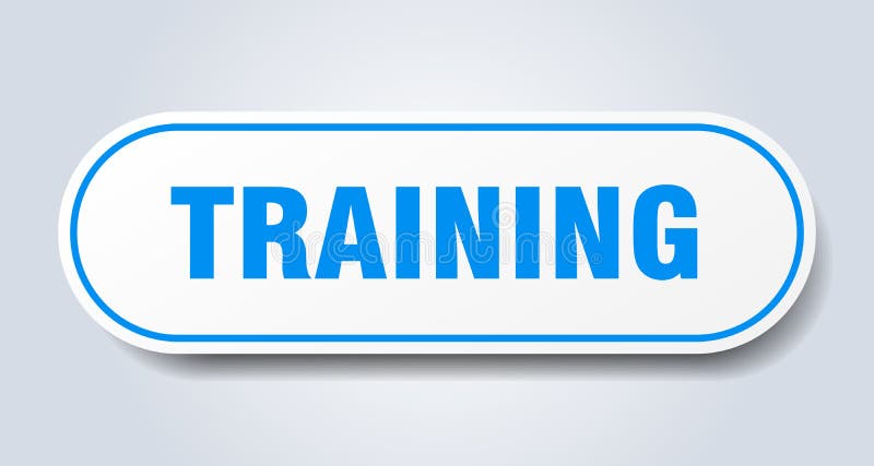 Training sticker. stock vector. Illustration of sticker - 153640567
