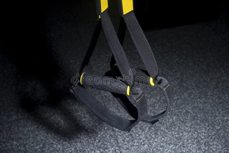 Training Strap Equipment. Black Strap Functional Training Equipment on ...