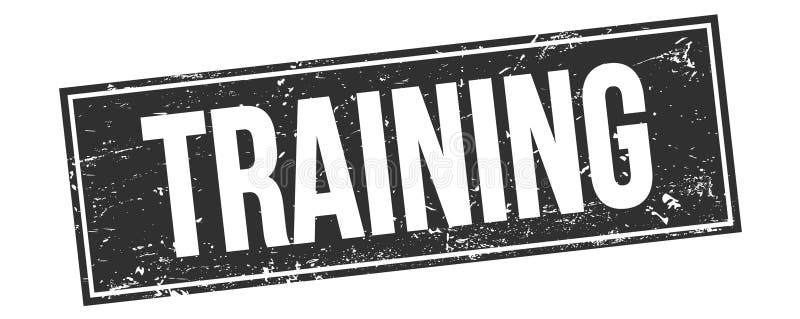 TRAINING Text on Black Grungy Rectangle Stamp Stock Illustration ...