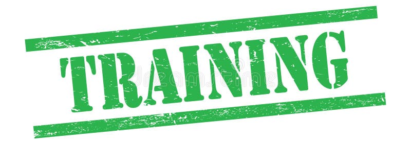 TRAINING Text on Green Grungy Lines Stamp Stock Illustration ...