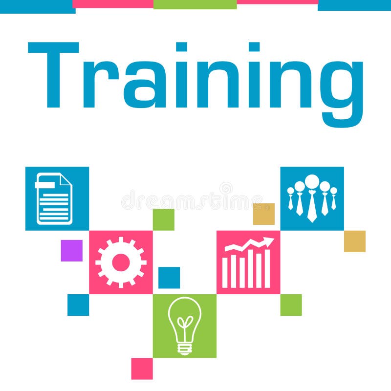 Training Colorful Squares Symbols Stock Illustration - Illustration of ...