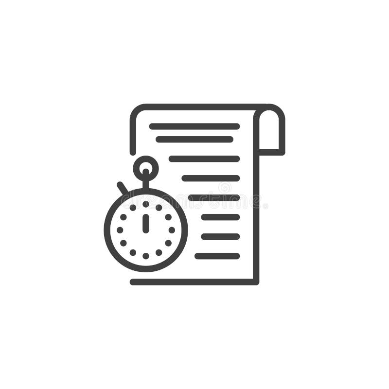 Training Time Plan Line Icon Stock Vector - Illustration of list, pixel ...