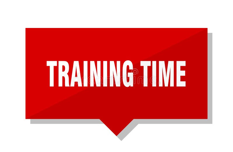 Training time red tag stock vector. Illustration of isolated - 117562152