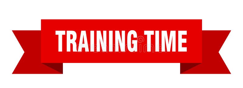 Training time ribbon. stock vector. Illustration of band - 191265172