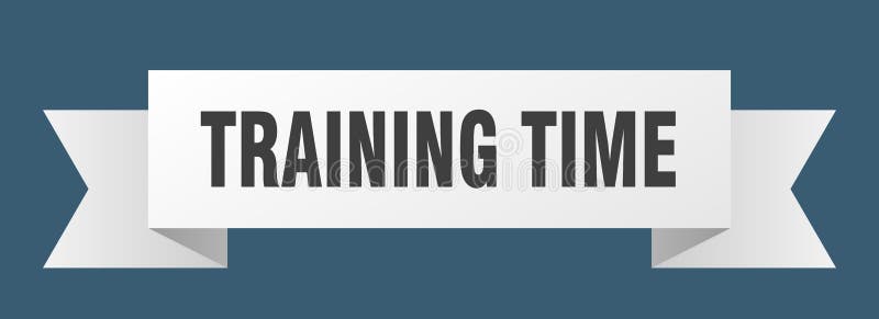 Training time ribbon. stock vector. Illustration of insignia - 191267624