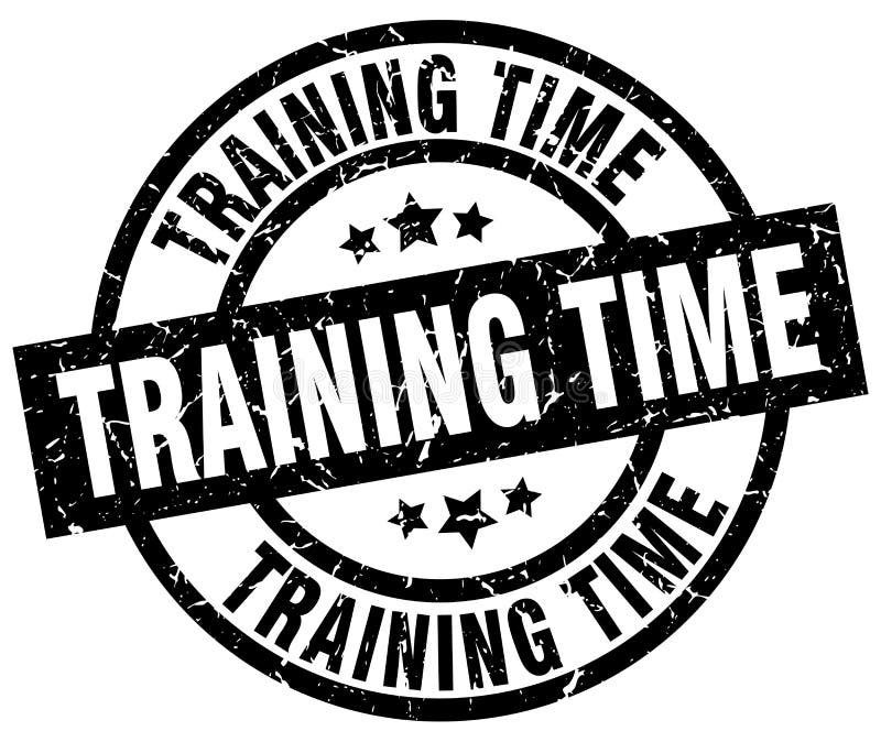Training Time Round Grunge Stamp Stock Vector - Illustration of badge ...