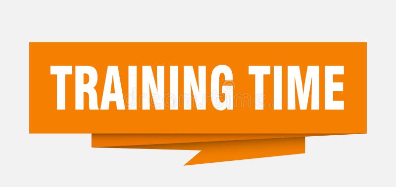 Training time stock vector. Illustration of flat, insignia - 124324250