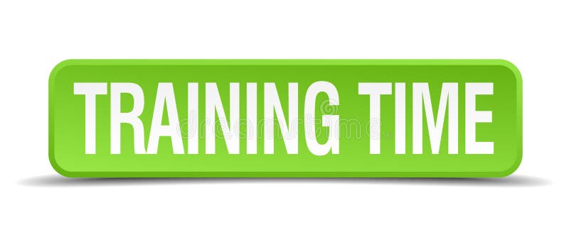 Training time button stock vector. Illustration of shiny - 121128642