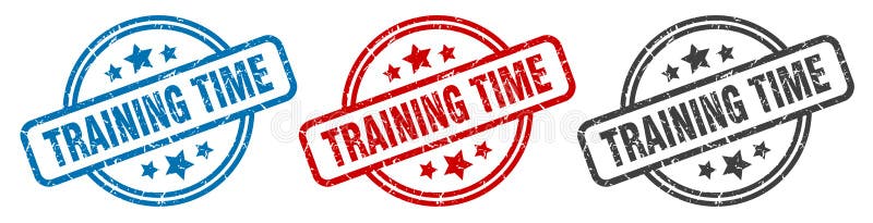 Training Time Stamp. Training Time Round Isolated Sign Stock Vector ...
