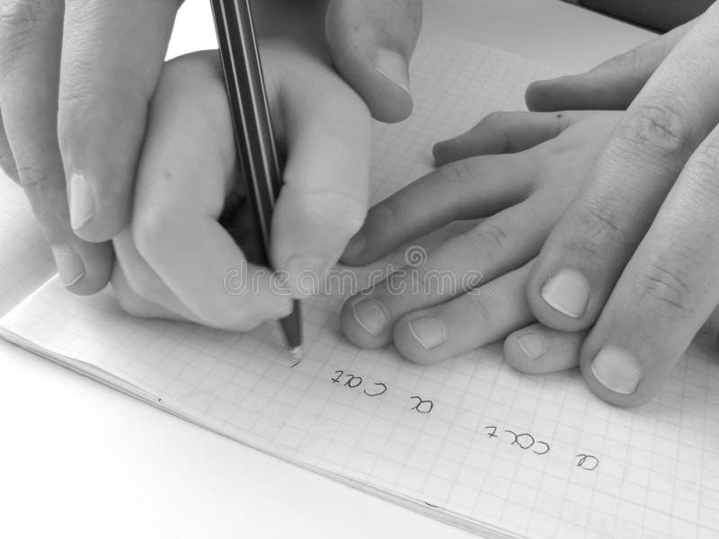 Training to write stock image. Image of pencil, learning - 4625059