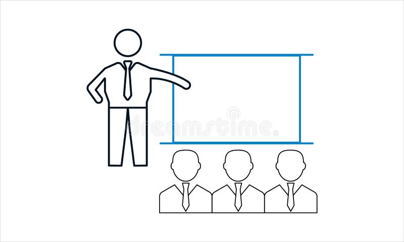 Training, Presentation Icon Vector Illustration. Stock Vector - Illustration of conference, icon ...