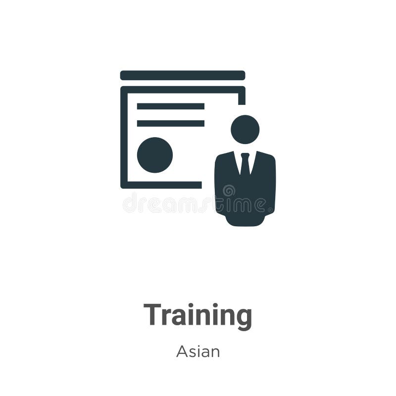 Training Vector Icon on White Background. Flat Vector Training Icon ...