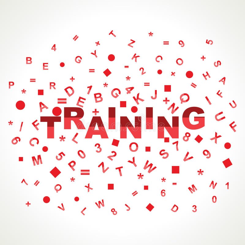 Training Word with in Alphabets Stock Vector - Illustration of ...