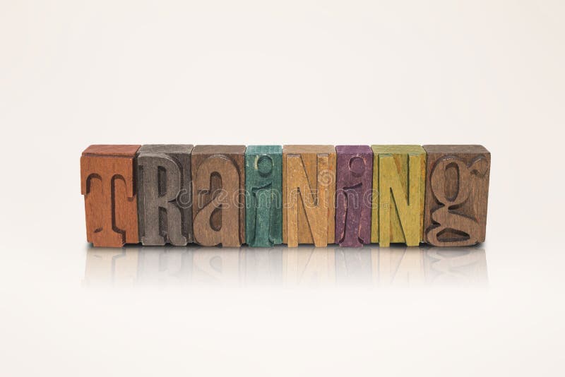 Training Word Block Letters - White Background Stock Image - Image of ...