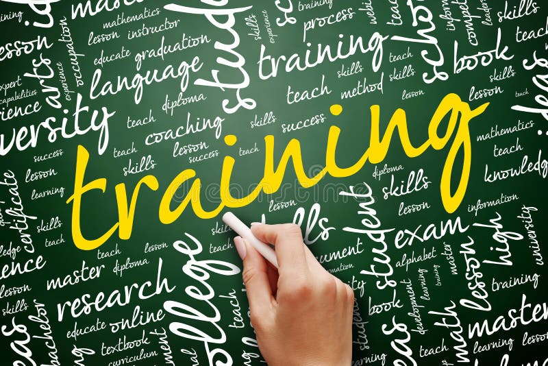 TRAINING Word Cloud Collage, Education Concept Background Stock Photo ...