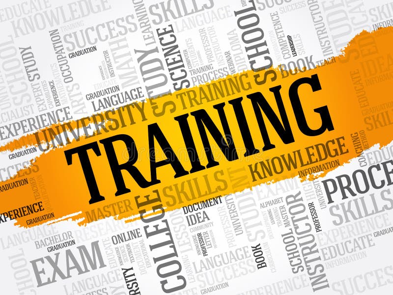 Training Word Cloud Collage Stock Illustration Illustration Of
