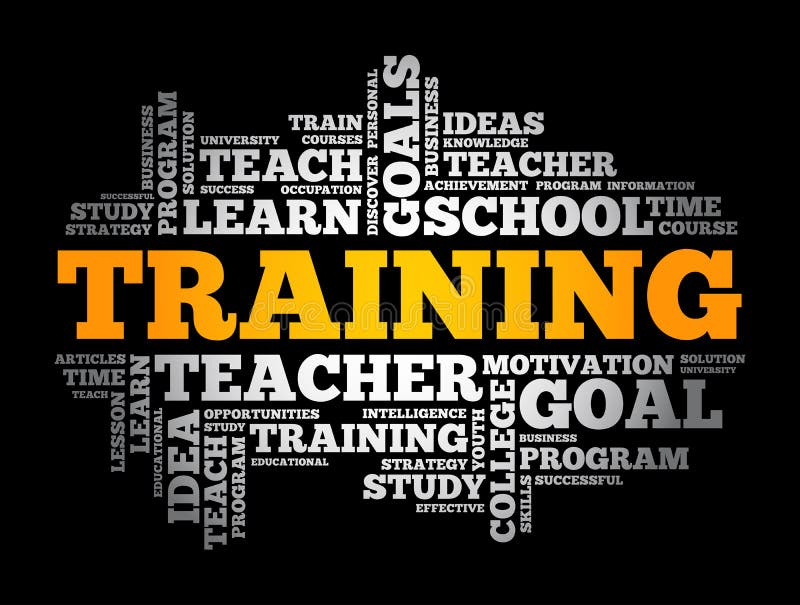 Training Word Cloud Collage Education Concept Stock Illustration