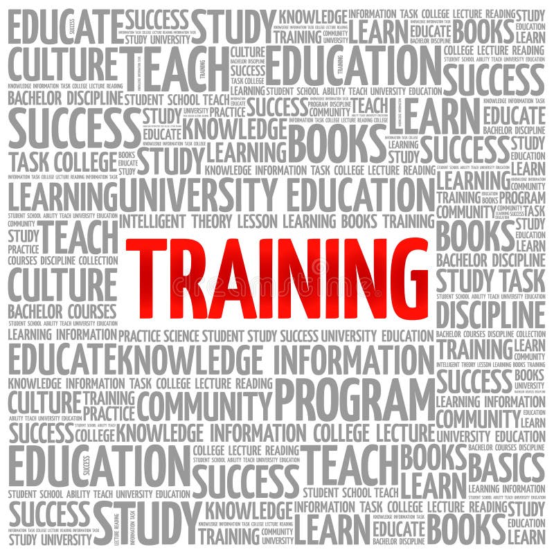 TRAINING Word Cloud Collage Stock Illustration - Illustration of ...