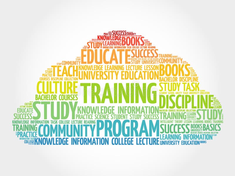 TRAINING word cloud stock illustration. Illustration of concept - 205331116