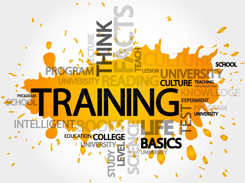 TRAINING word cloud stock illustration. Illustration of program - 199782642