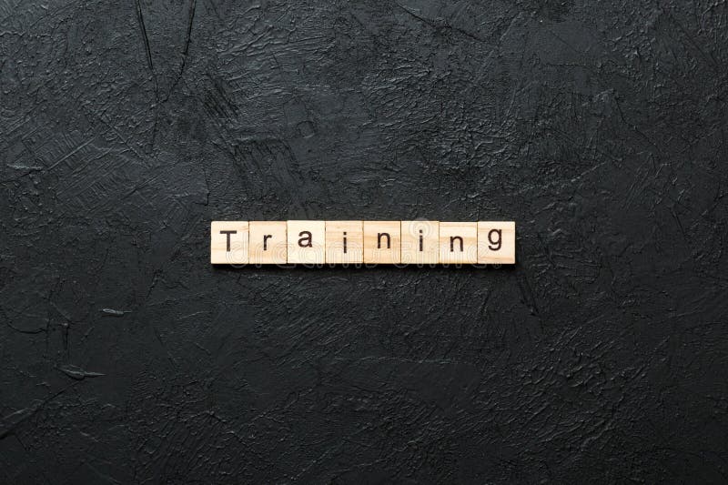 Training Word Written on Wood Block. Training Text on Table, Concept ...