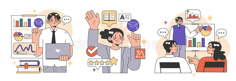 Training Workshop Set. Interactive Training Process. Professional ...