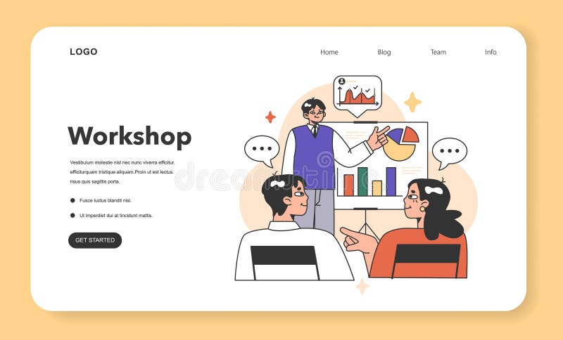Training Workshop Web Banner or Stock Vector - Illustration of ...
