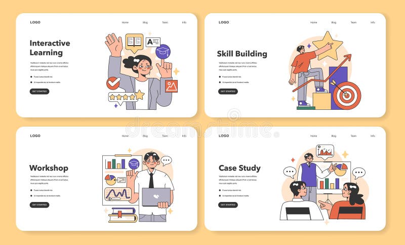 Interactive Workshop. Editable Vector Illustration Stock Vector ...