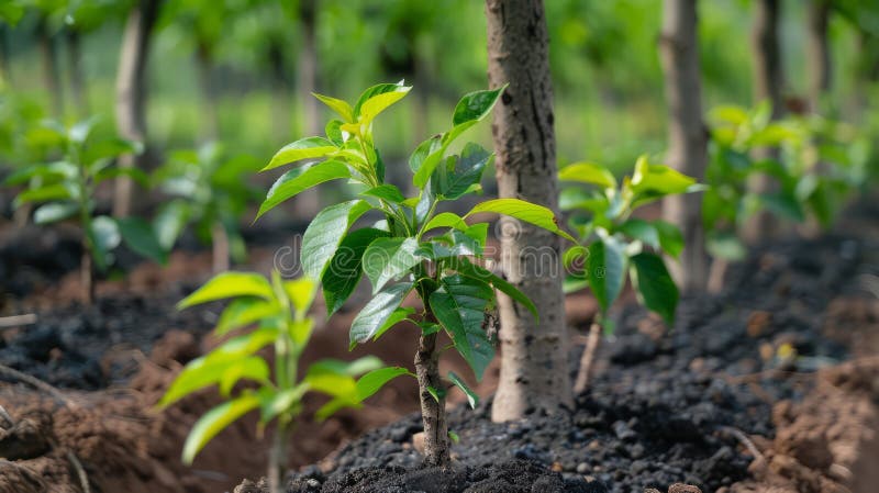 Training Young Fruit Trees for Structure Stock Illustration ...