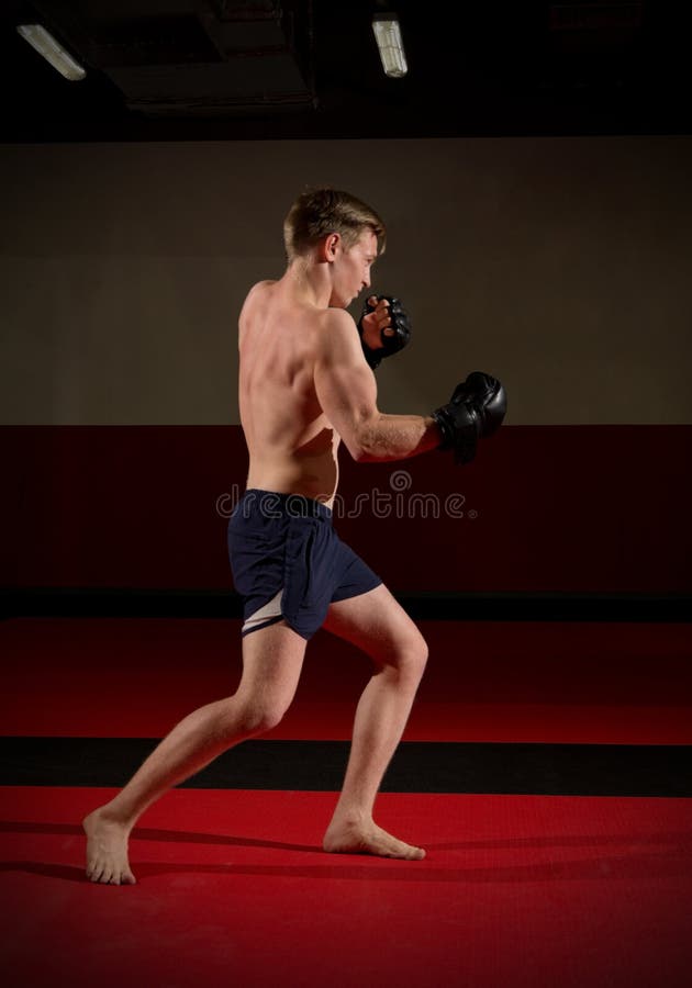 Training of Young Kickboxer Stock Image - Image of competitive ...