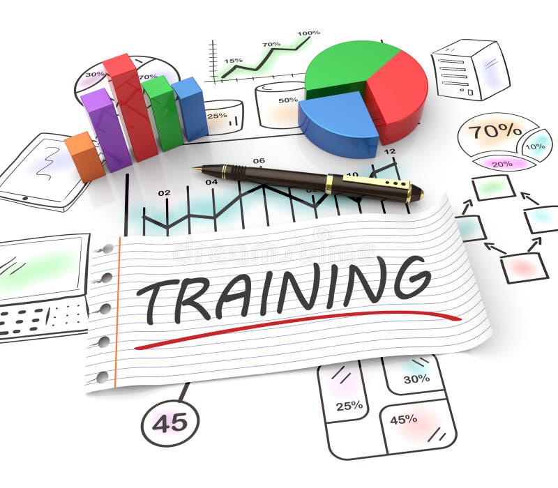 Banner Training and Learning Concept Stock Illustration - Illustration ...