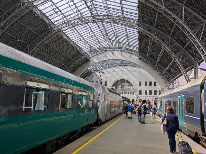 Trains on Bergen Railway Station, Bergen, Norway Editorial Stock Image ...