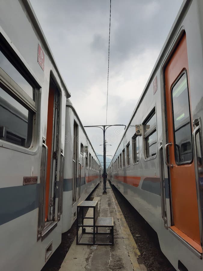2 trains each other meet stock photo. Image of rail - 248777250