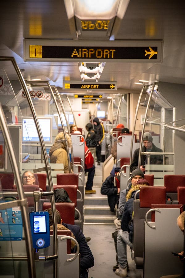 Trains Next Stop is Airport Editorial Photography - Image of carriage ...