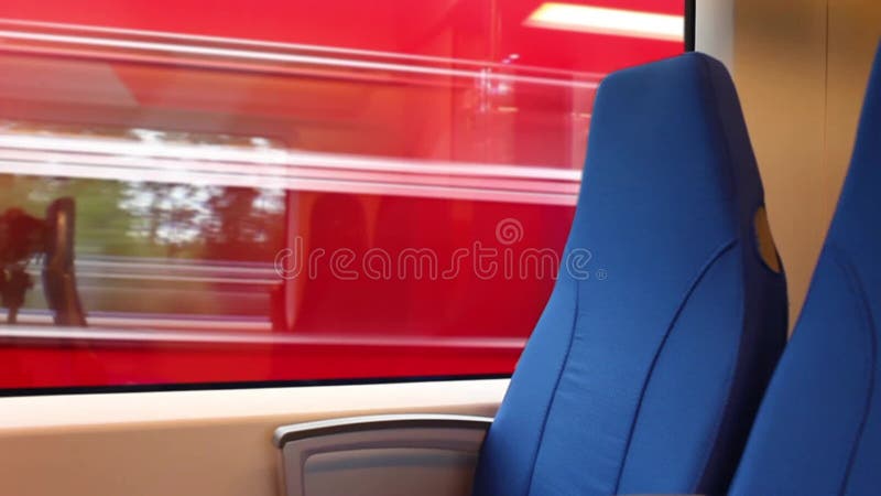 Trains Passing Each Other View from the Train Window Stock Video ...