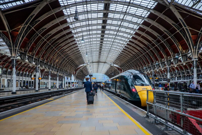 Trains at the Platform of the North Station (Gare Du Nord Editorial ...