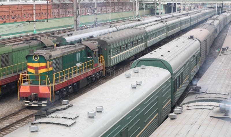 Trains on rails stock image. Image of railroad, railway - 15129375