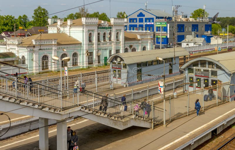 Trains in Railway Station in Russia Editorial Image - Image of metal ...